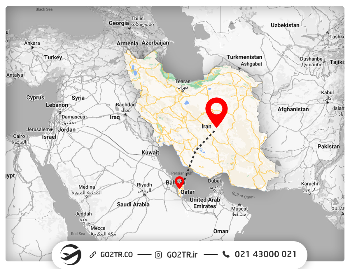سفر زمینی به قطر (فاصله ایران تا قطر، شرایط اخذ ویزا) 2025